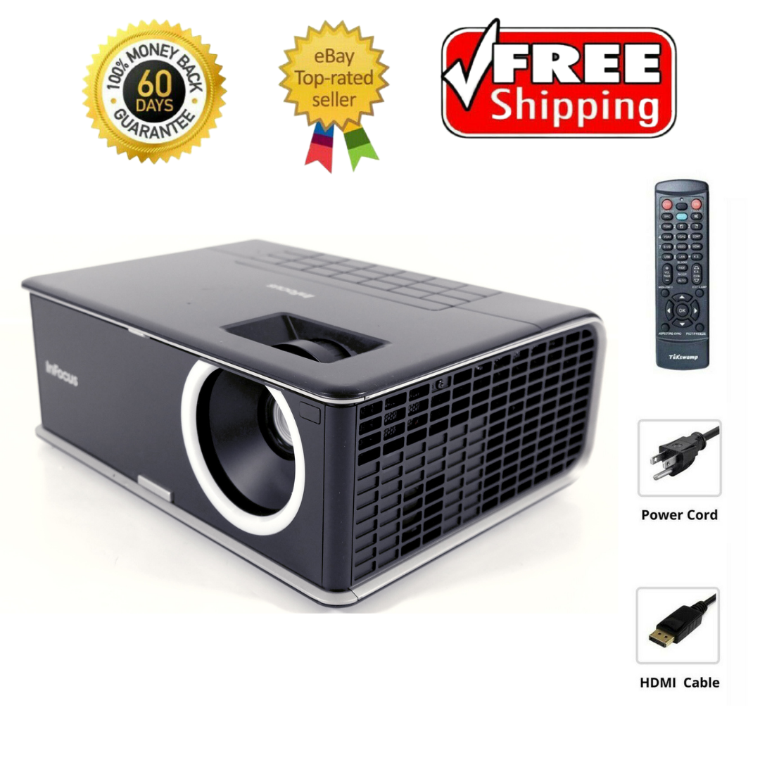 InFocus IN3116 DLP Projector Bright Widescreen 3500 ANSI HD HDMI LAN w ...