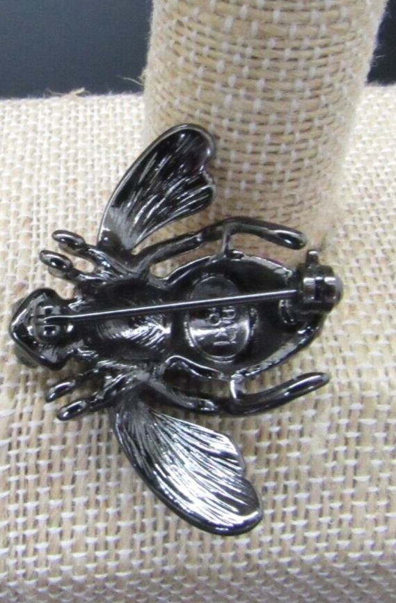 JOAN RIVERS 14TH ANNIVERSARY SWARVOSKI CRYSTAL TWEED BEE PIN VERY RARE ...