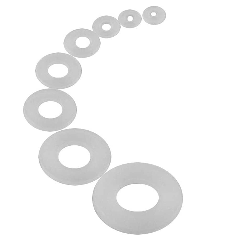 Nylon Washers, 520Pcs White Nylon Flat Washers Assortment Kit for M2 M2 ...