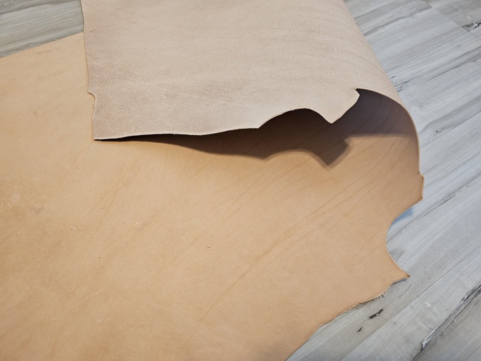 4-5oz NATURAL VEGETABL TAN TOOLING DOUBLE SHOULDER LEATHER HIDE HOLSTER ...