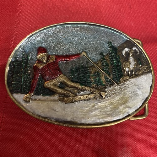 VINTAGE SKI BELT BUCKLE By Don Panetta 1983 Denver, Colorado | eBay