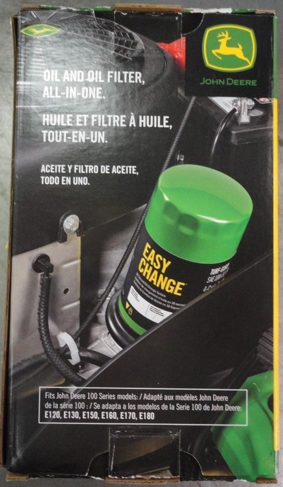 John Deere Genuine OEM Easy Change Oil Filter AUC12916 E120 E130 E150 ...