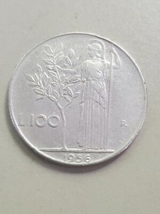 Vintage L 100 Italian Coin L.100 Lira Lire Republica Italiana ~ 1956 | eBay