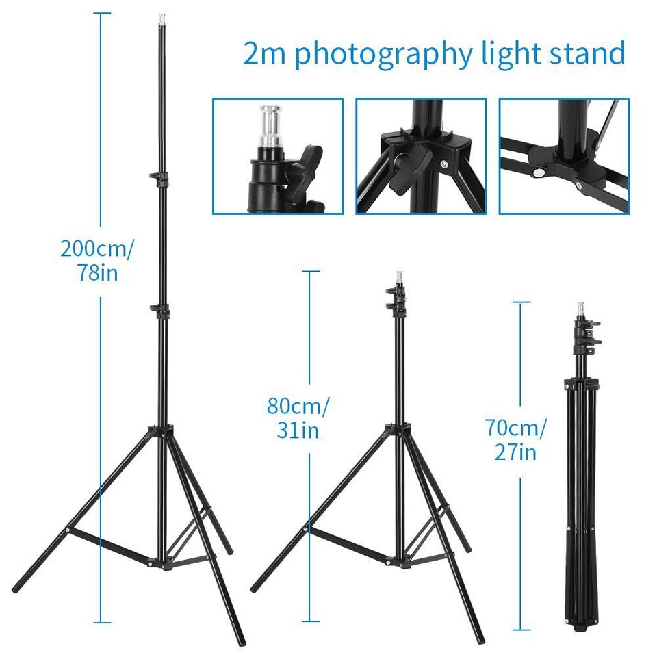 86" Photography Studio LED Lamp Softbox Lighting Soft Box Light Stand ...