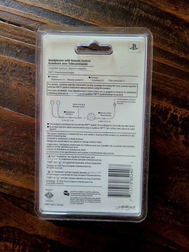 Sony Headphones With Remote Control, PSP PlayStation Portable PSP140u ...