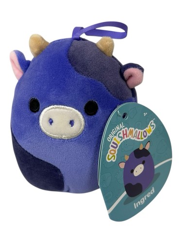 INGRID the Purple Cow - 4 Inch Squishmallow Plush - New Ornament ...