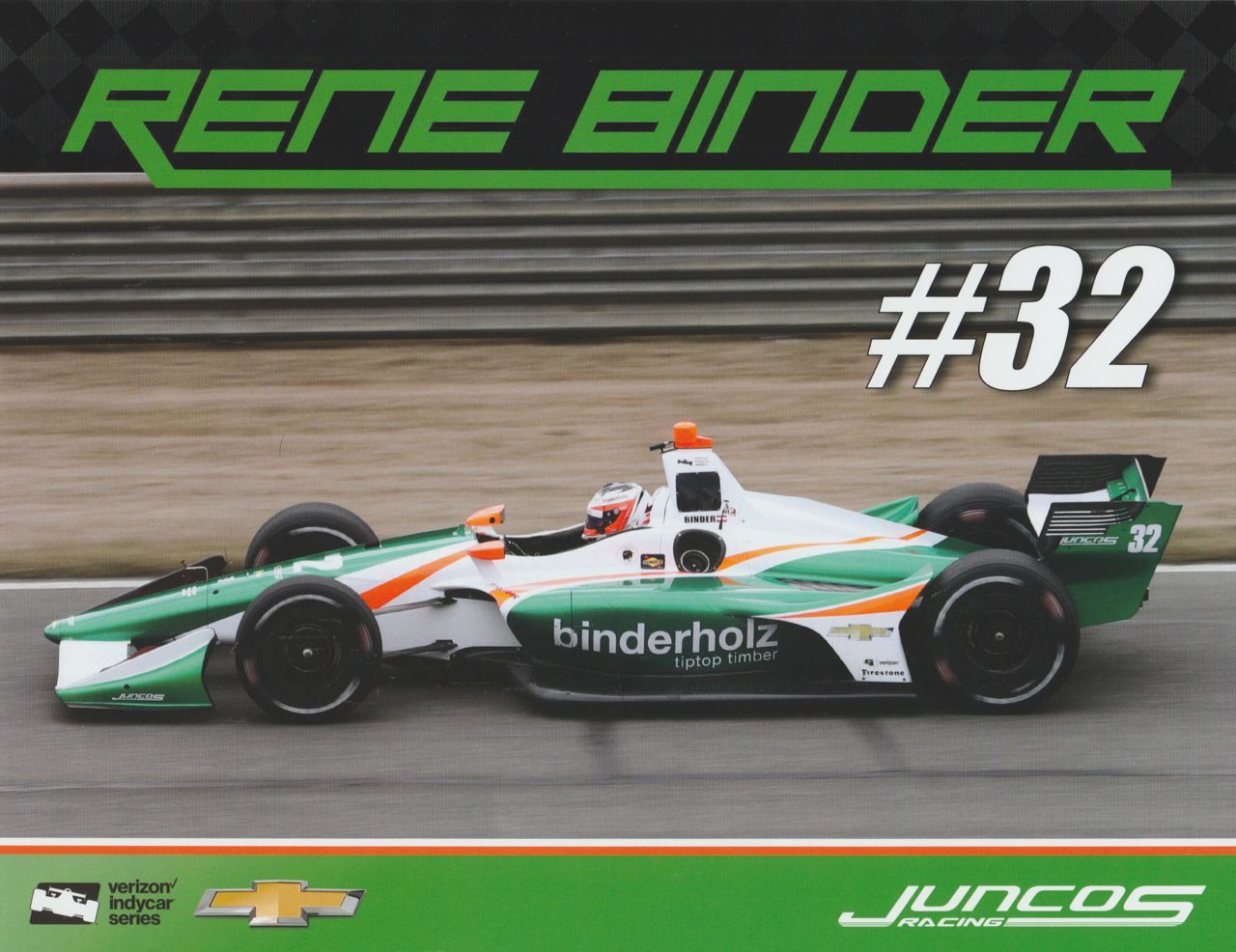 2018 Rene Binder Juncos Racing "2nd Versioon" Chevy Dallara Indy Car ...
