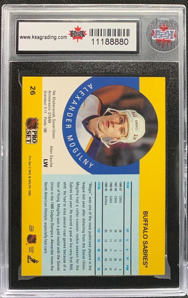 1990-91 Pro Set ALEXANDER MOGILNY #26 Rookie Card KSA 9.5 NGM | eBay