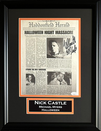 Nick Castle autographed signed inscribed framed 8x10 newspaper ...