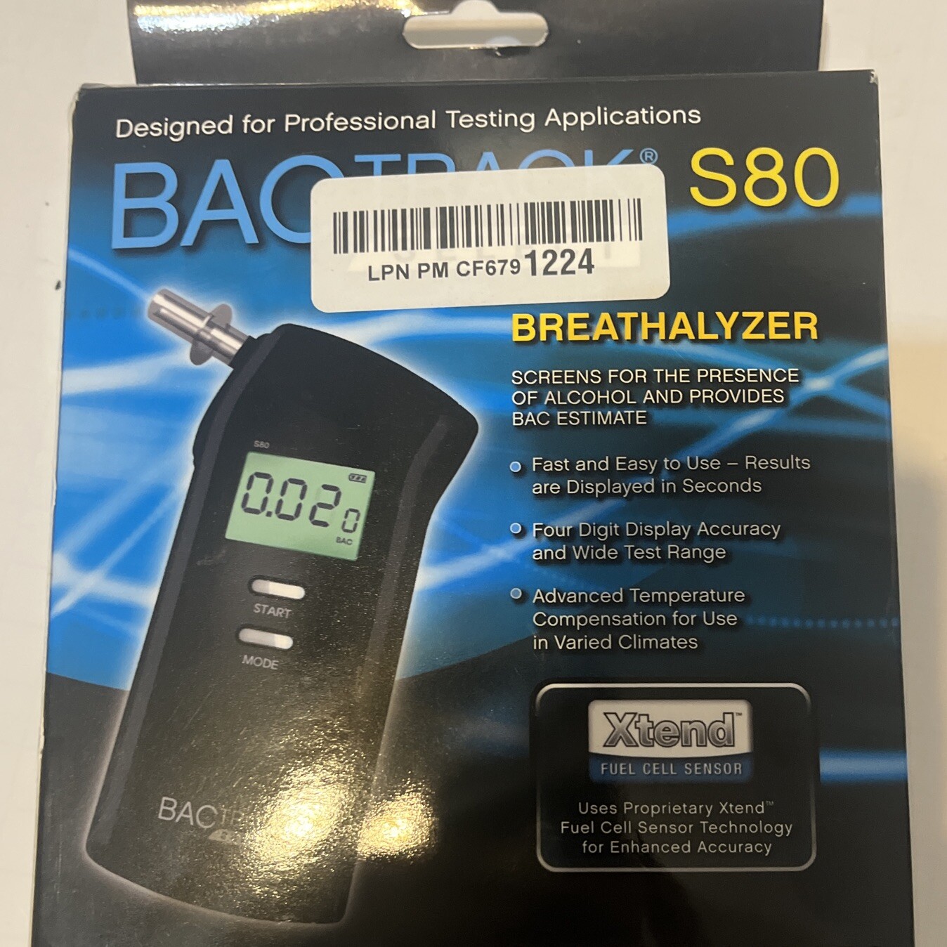 BACtrack S80 Pro Portable Breathalyzer - Black for sale online | eBay