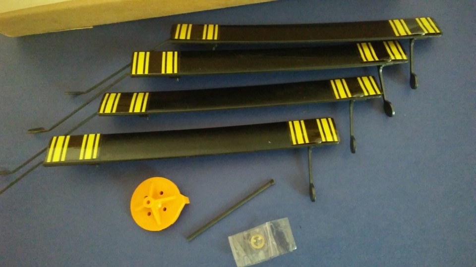 COX Sky-Copter Free Flight Helicopter Rotor Blades w/Support Wires ...