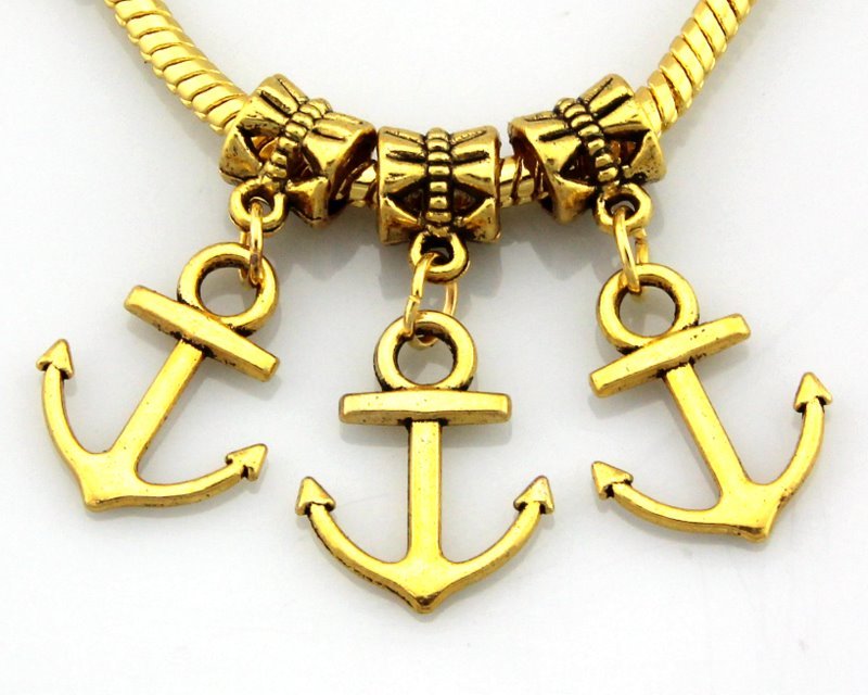 Wholesale Antique Gold Tone Bulk Lots Mix Dangle Charms Fit Bracelet ...