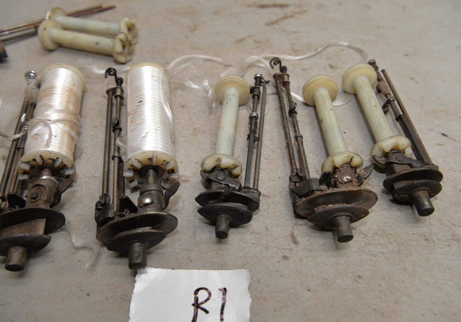 6 vintage spool carriage rope maker sock knitting collectible ...