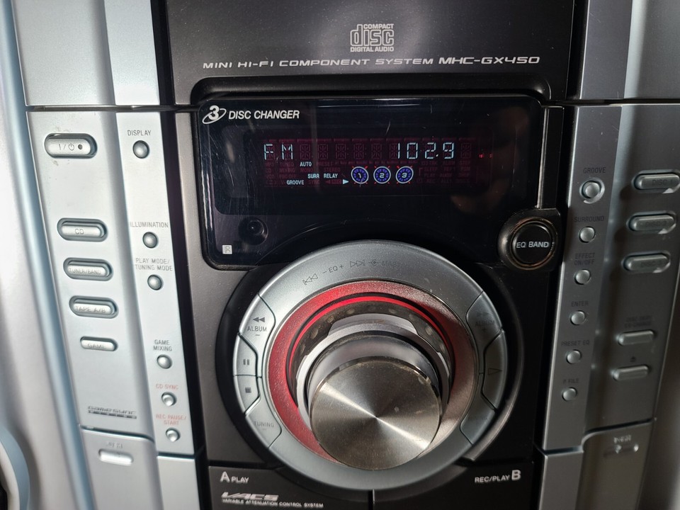 Sony HCD-GX450 3 Disc Changer Dual Cassette Deck Stereo System Hi-Fi | eBay