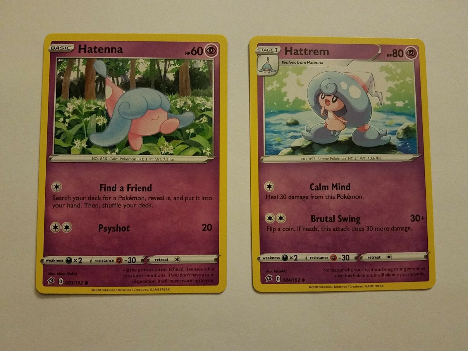 Hatenna 083/192 & Hattrem 084/192 Pokemon Card Set BRAND NEW!! | eBay