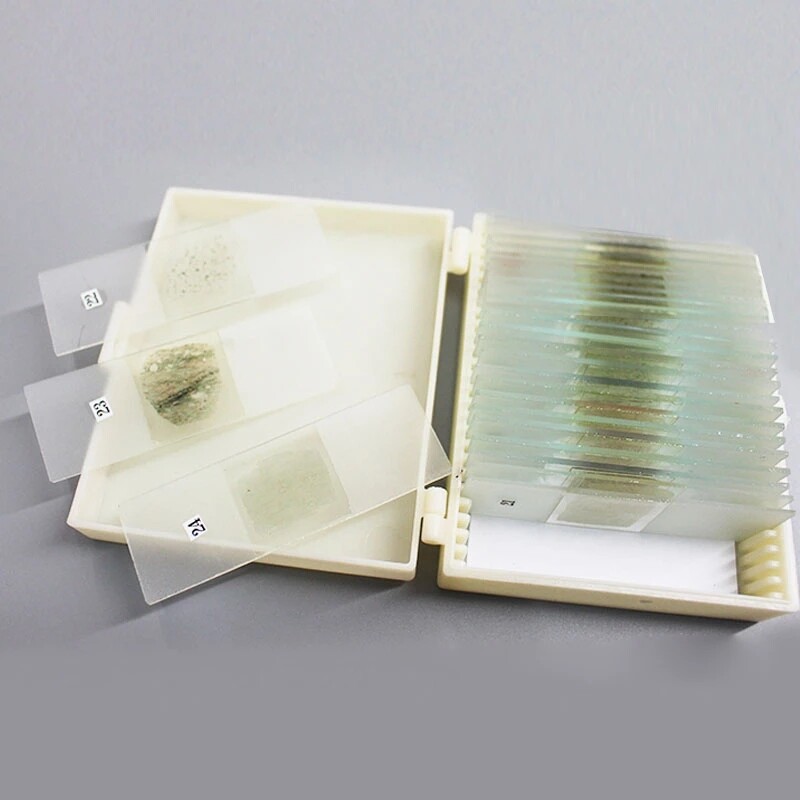20pcs Geology Study Mineral Thin Section Prepared Microscope Rock ...
