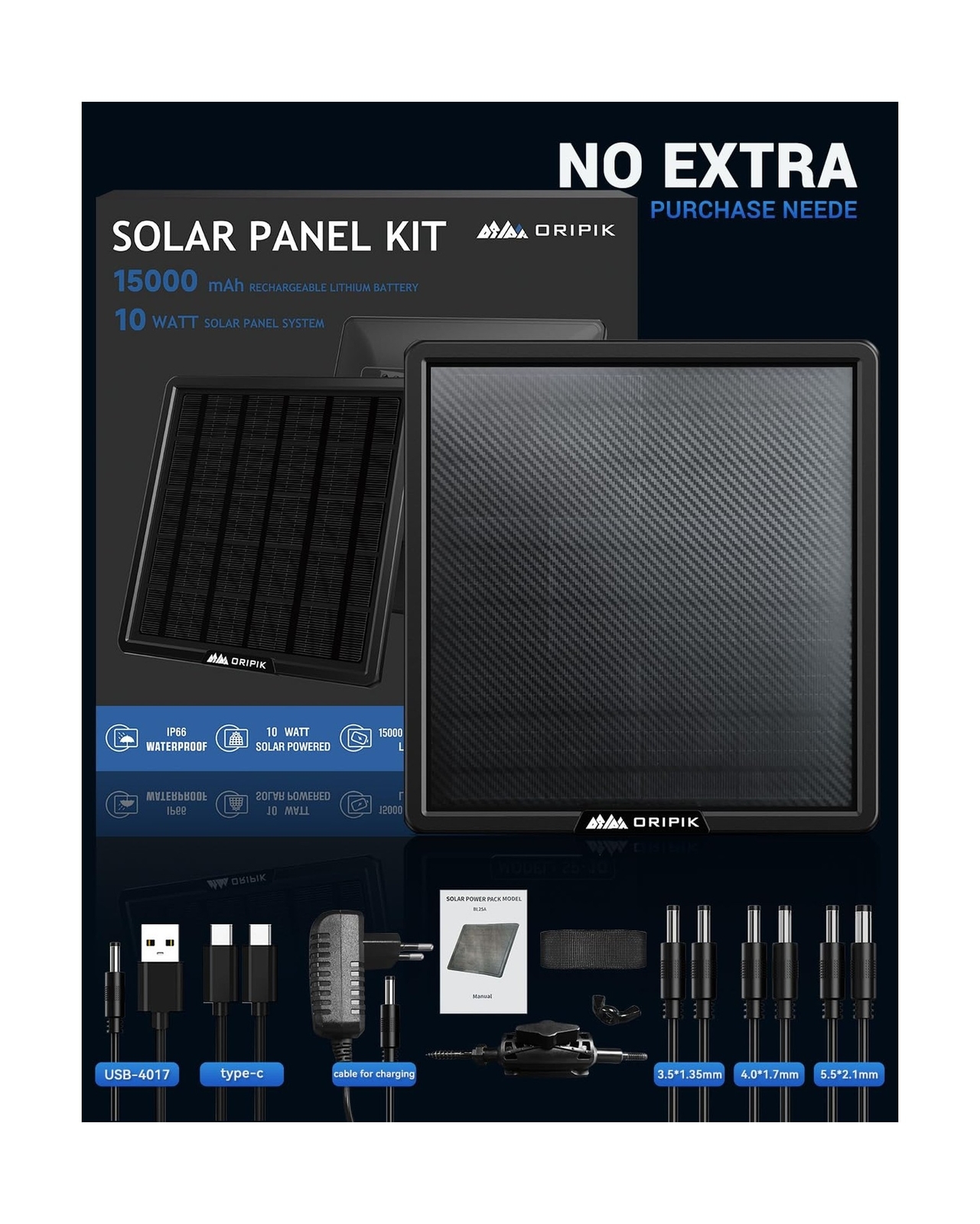 Trail Camera Solar Panel: 6V/9V/12V Game Camera Solar Panel Charger kit ...