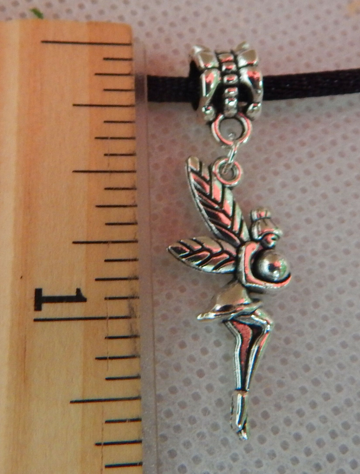 Fairy Choker Necklace Pendant Jewelry Handmade NEW Black Chain Silver ...