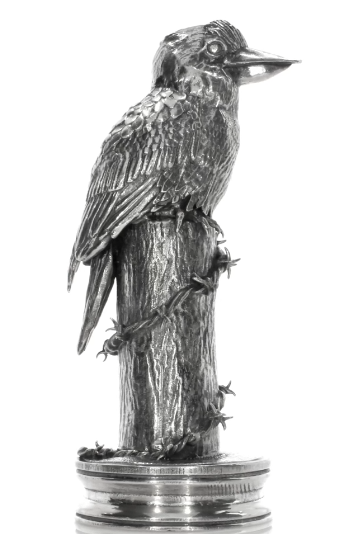 22 Troy Oz Solid Sterling Silver Statue of Australian Kookaburra ...