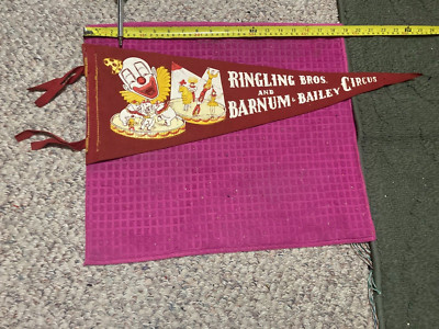 Rare VTG RINGLING BROTHERS BARNUM & BAILEY CIRCUS SOUVENIR Pennant ...