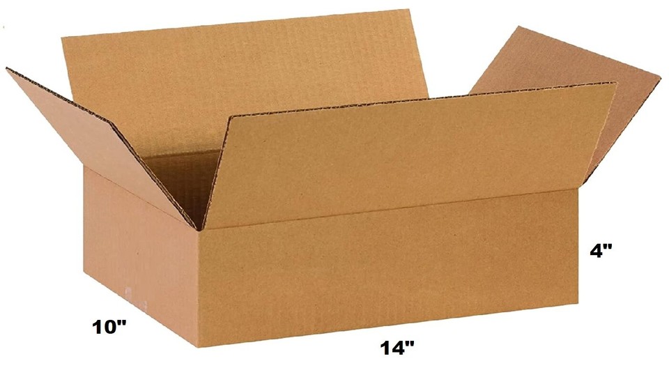 Lot of 14x10x4 Cardboard Paper Mailing Packing Shipping Box Corrugated ...