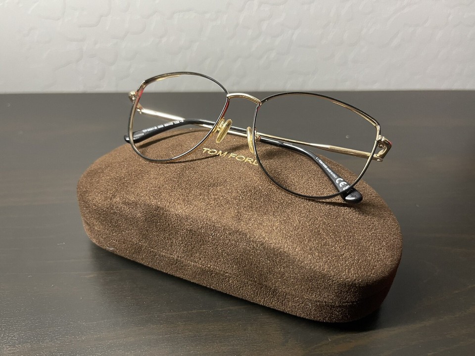 NEW TOM FORD TF 5667-B 016 SILVER PINK HAVANA AUTHENTIC EYEGLASSES ...