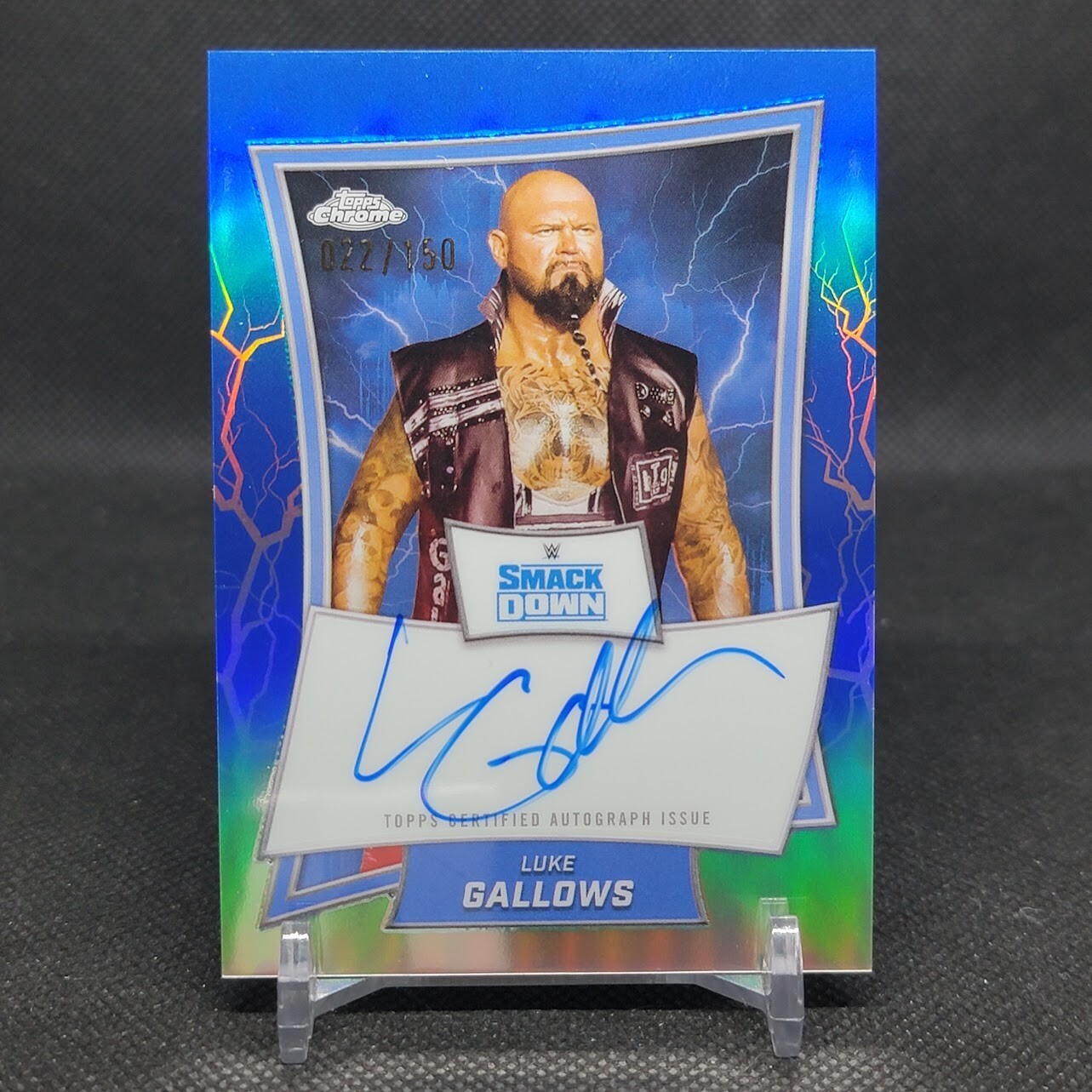 2025 Topps Chrome WWE - Blue Brand Autographs Luke Gallows #BBA-LKE ...