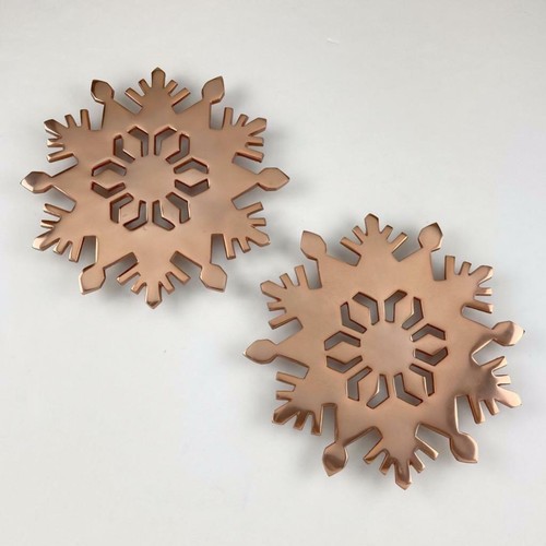 Crate & Barrel Copper Xmas Holiday Snowflake Trivet 9.75 in | eBay