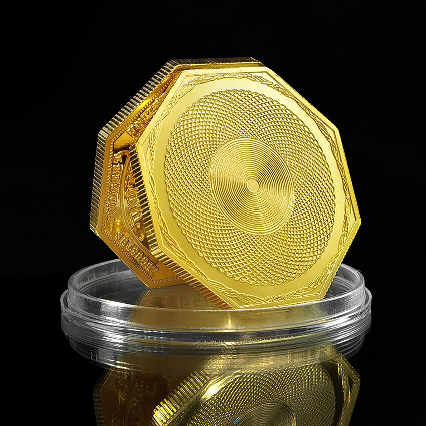 Gold Plated 1851 American Humbert Octagonal Coin Eagle Commemorative ...