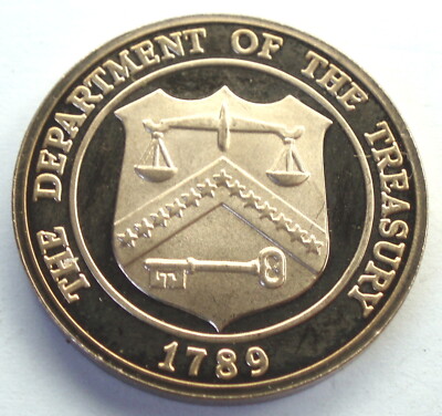 THE DEPARTMENT OF THE TREASURY 1789 US PROOF SET 1982 Token 26.5mm 8g ...