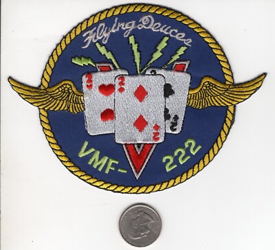 U.S. MARINE CORPS FIGHTER SQUADRON VMF-222 FLYING DEUCES PATCH#390 ...