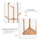 Large Bamboo Wood Clothes Tree Coat Hat Rack Corner Stand w 3 Tier ...