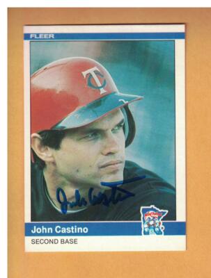 JOHN CASTINO AUTOGRAPHED 1984 FLEER BASEBALL CARD SIGNED MINNESOTA ...