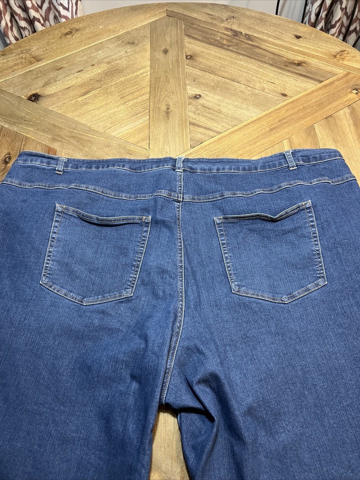 Woman Within Jeans Womens 34W Blue Denim Stretch | eBay