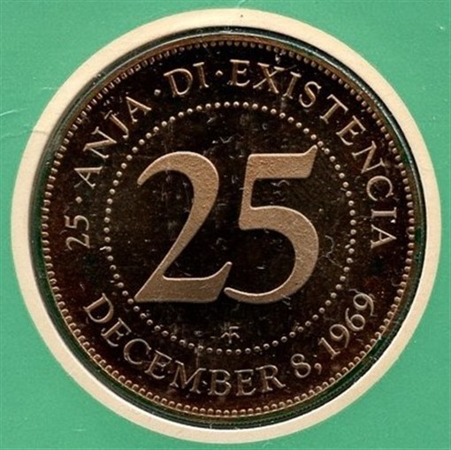 1969 Curacao Democratic Party - 25th Anniversary Coin Bronze Medal ...