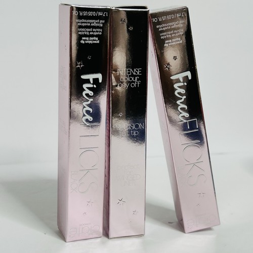 (3) CIATE LONDON Fierce Flicks Black Precision Tip Liquid Liner -NEW IN ...