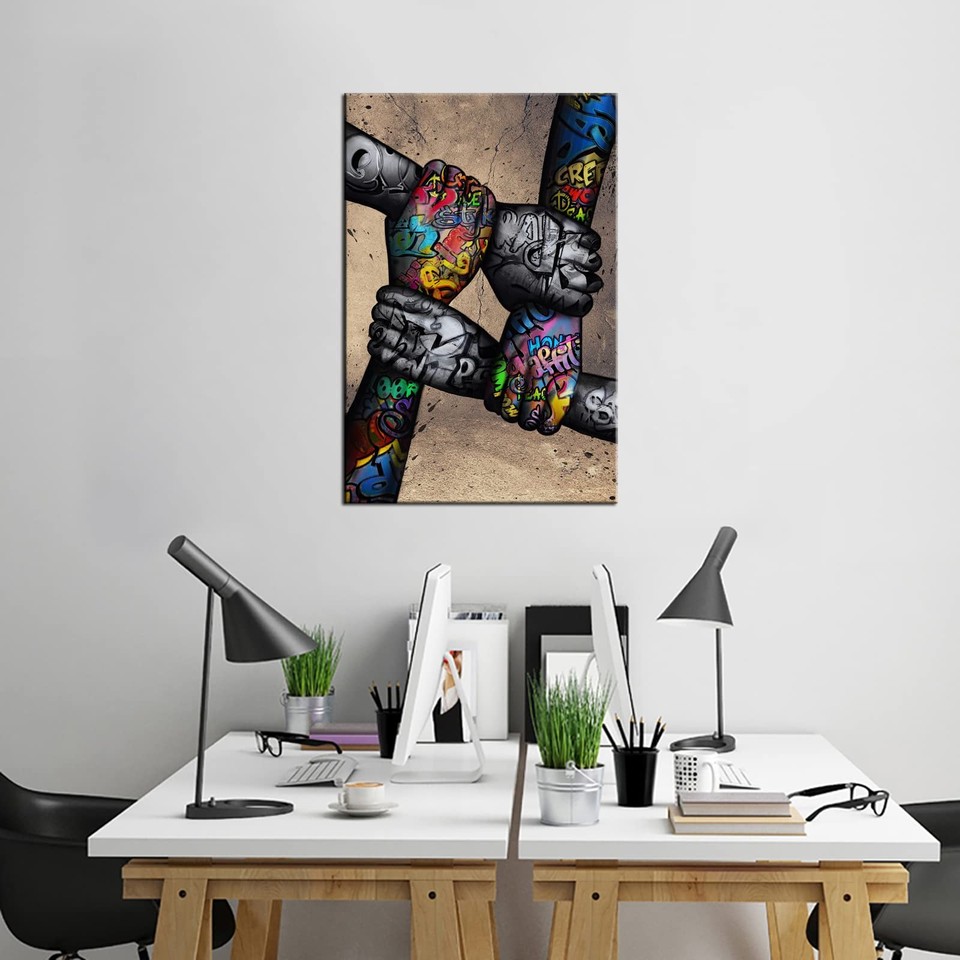 Graffiti Wall Art Office Team Painting Inspirational Success Teamwork ...