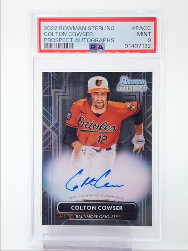 COLTON COWSER 2022 BOWMAN STERLING PROSPECT AUTOGRAPH AUTO PSA 9 Q4641 ...