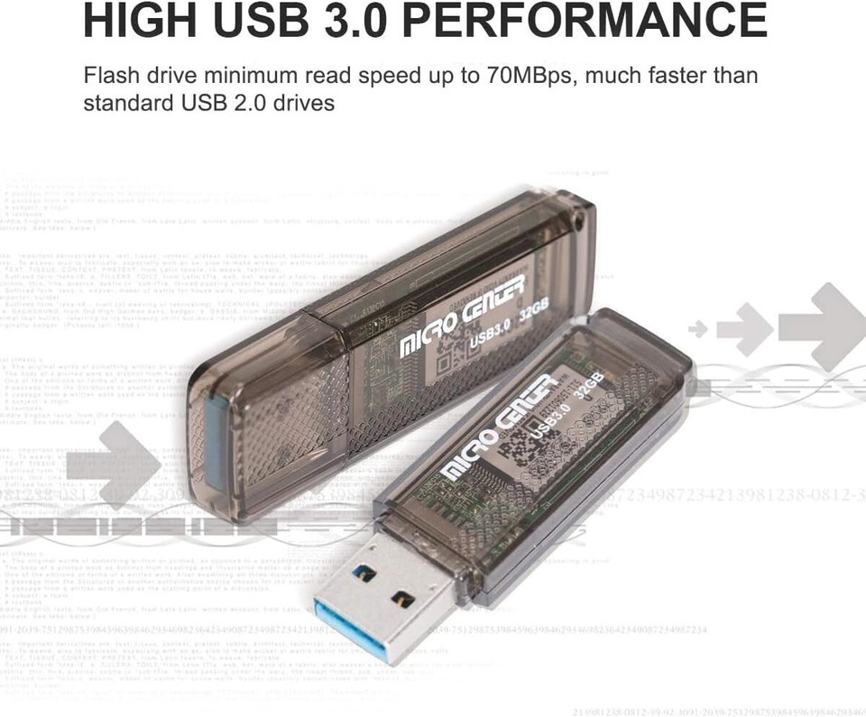 Micro Center SuperSpeed 10 Pack 32GB USB 3.0/USB3.1 Gen1 Flash Drive ...