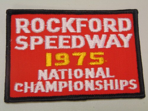 RR36 Vintage Iron On Patch Rockford Speedway 1975 National ...
