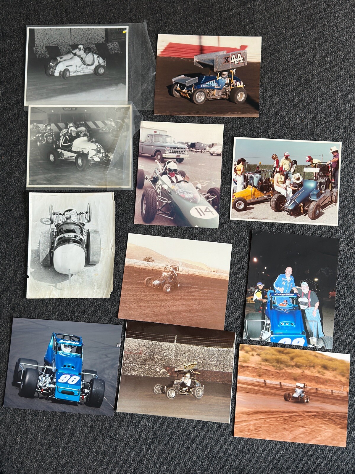 rare 1940s-1980s MIDGET RACING snapshot 350+ photo collection car race ...