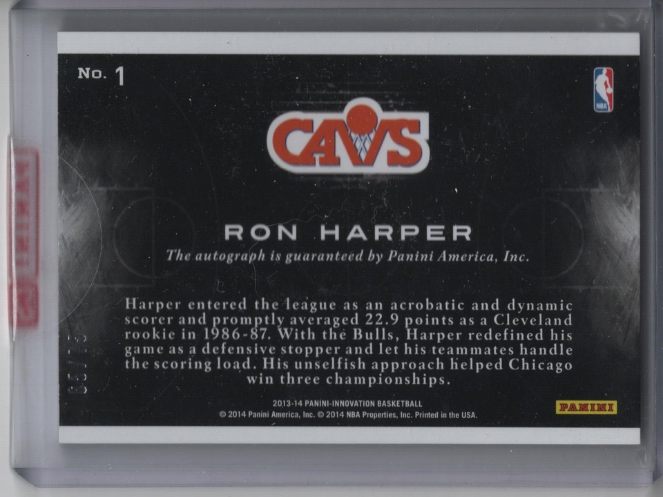 2013-14 Panini Innovation Main Exhibit Signatures Ron Harper Autograph ...