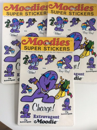 Super Moodies Stickers Vintage 80s Extravagant Moody | eBay