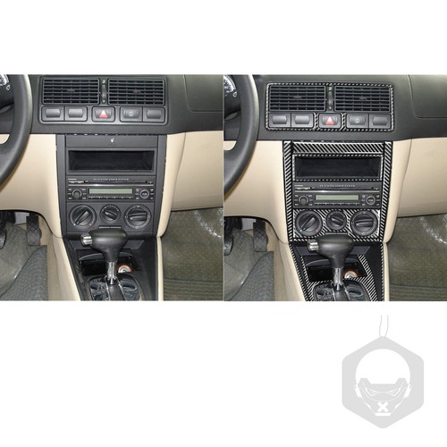 10x Carbon Fiber Central Console Cover Trim For VW Golf 4 GTI Jetta MK4 ...