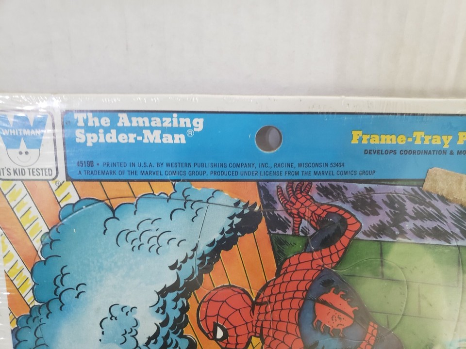 Vtg 1976 Whitman Marvel Comics The Amazing Spider Man Frame Tray Puzzle ...