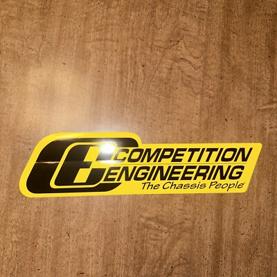 COMPETITION ENGINEERING Chassis - Original Vintage Racing Decal/Sticker ...