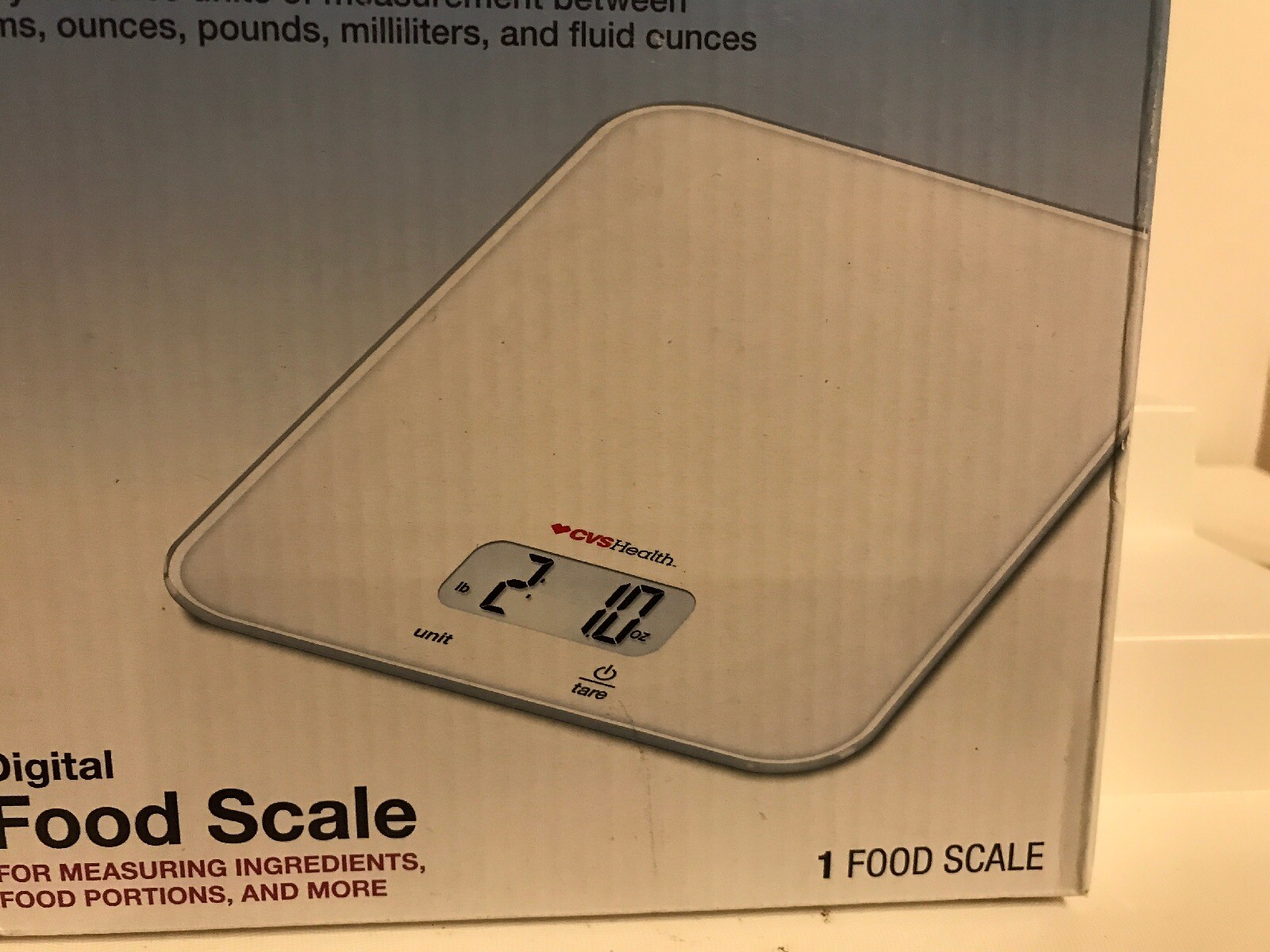 CVS Health Digital Food Scale 11lb Capacity LCD Display Grams Ounces ...