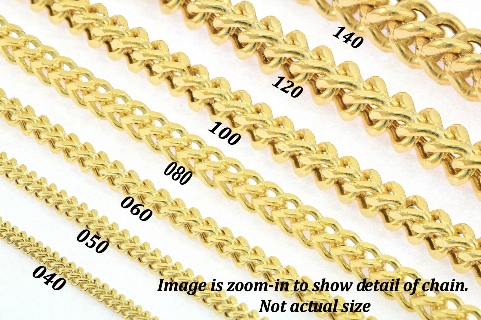 10K Yellow Gold 2.5mm Foxtail Box Wheat Franco Pendant Necklace Chain ...