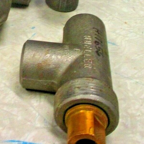MUELLER H-17656 1" x 1" NO-BLO Service Stop Tee Weld End 1440 PSIG ...