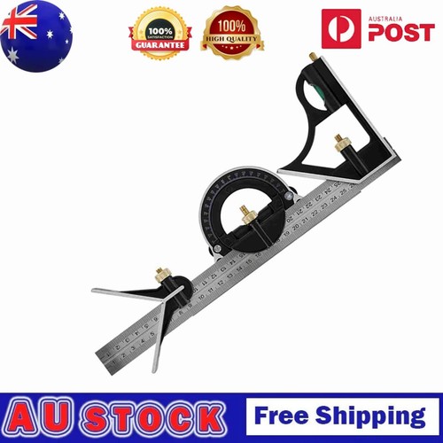 Black 300mm Metal Combination Square Right Angle Engineer Measuring ...